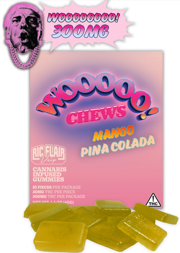 Ric Flair Woooo Chews - Mango PIna Colada Gummies - 300mg...